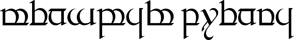 Tengwar Quenya 1 font