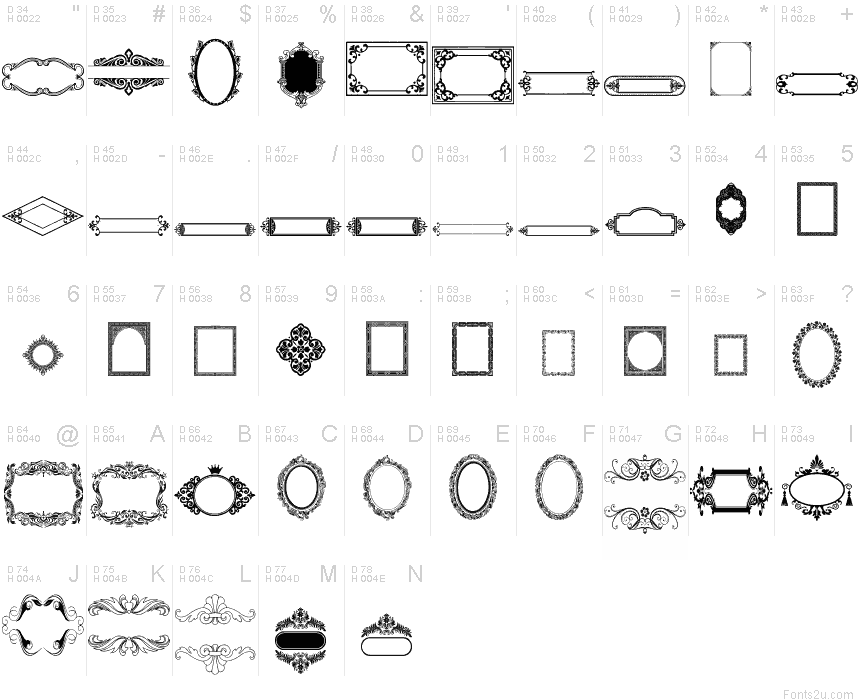 Vintage Frames 2 font