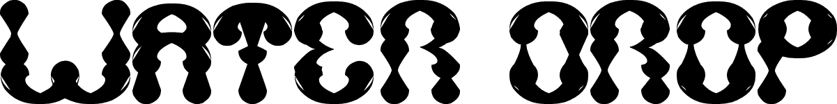 water drop font