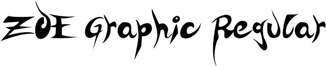 ZOE Graphic Regular Schriftart